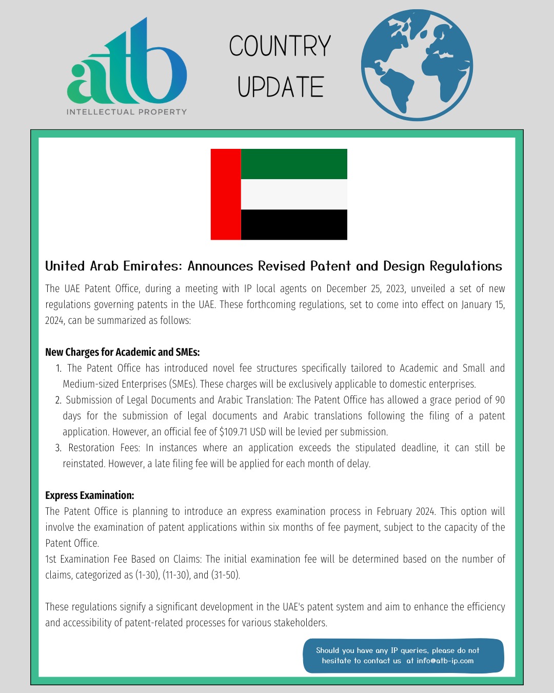 United Arab Emirates: Announces Revised Patent and Design Regulations ...